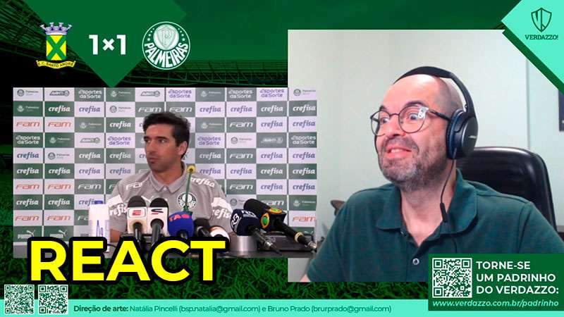 REACT - Coletiva Abel Ferreira - Santo André 1x1 Palmeiras - Verdazzo